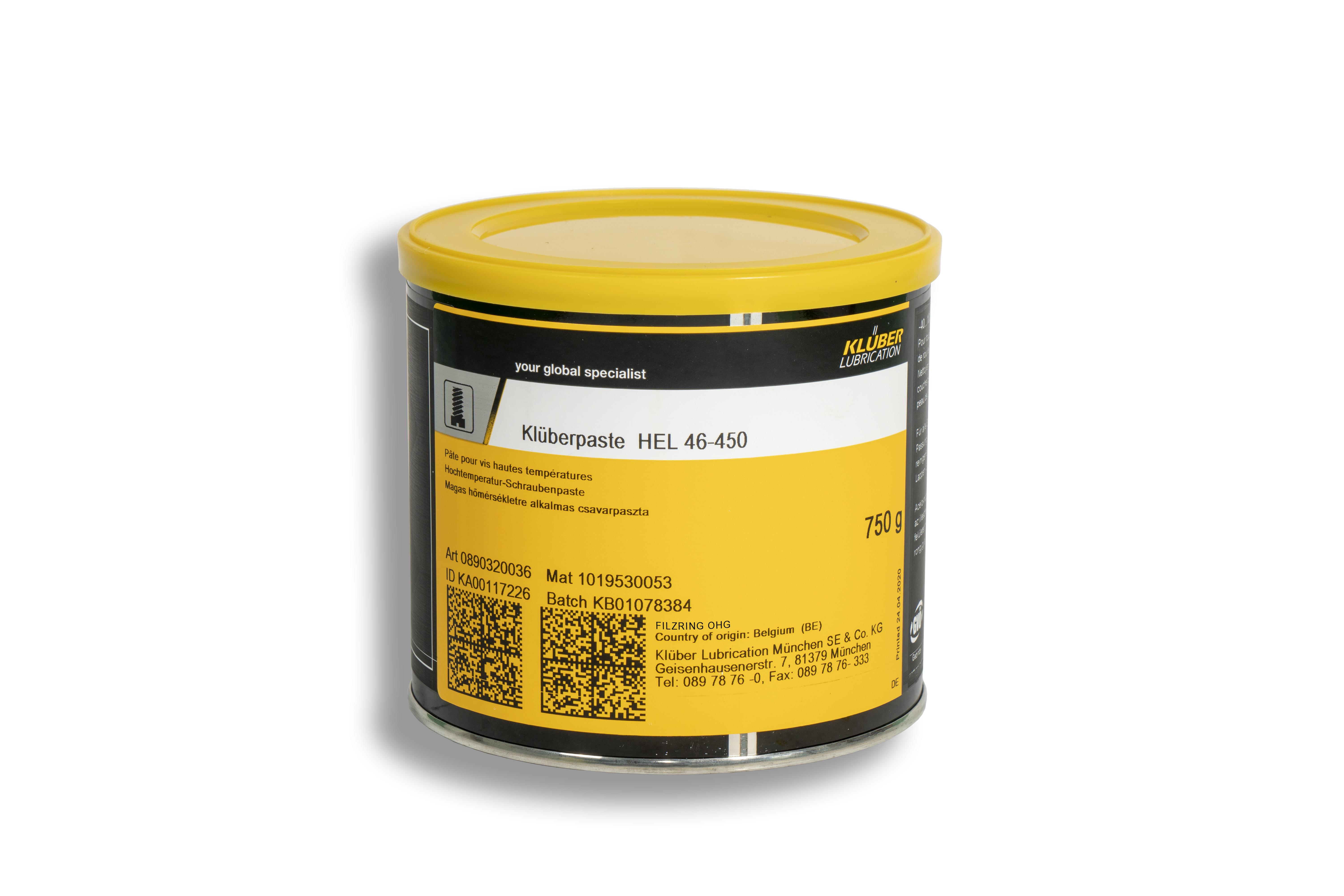 Klüberpaste | HEL 46-450 | Klüber | 750 g | FILZRING SHOP